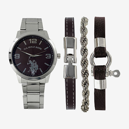 Click here for U.S. Polo Assn. Mens Silver Tone 4-pc. Watch Boxed... prices