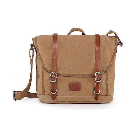 Click here for Tsd Brand Forest Canvas Messenger Bag - Khaki prices