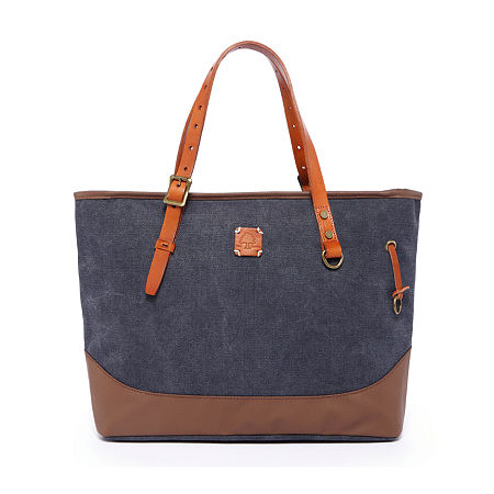 Click here for Tsd Brand Redwood Canvas Shopper Bag - Navy prices
