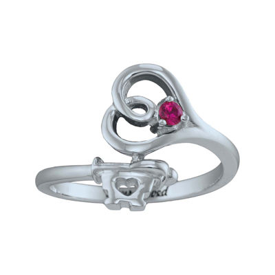 Personalized Simulated Birthstone Engraved Key Ring-JCPenney