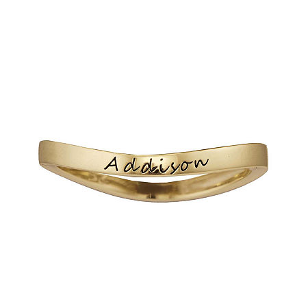 Click here for Personalized Curved Stackable Ring  9  Yellow prices