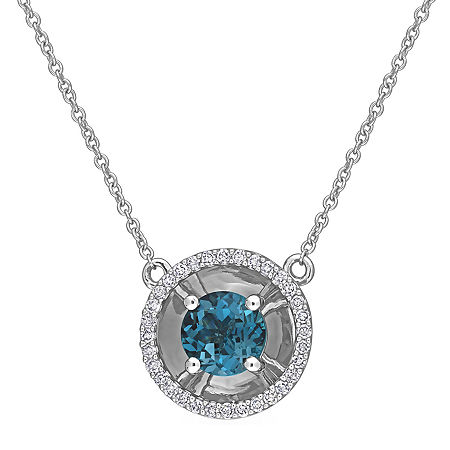 Click here for Womens Genuine London Blue Topaz 10K White Gold Pe... prices