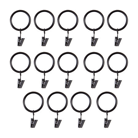 Click here for Kenney 1.25 14-pc. Curtain Rings  One Size  Black prices