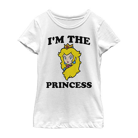Click here for Princess Peach Little & Big Kid Girls Crew Neck Sh... prices