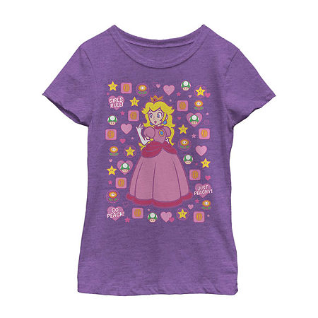 Click here for Princess Peach Little & Big Kid Girls Crew Neck Sh... prices