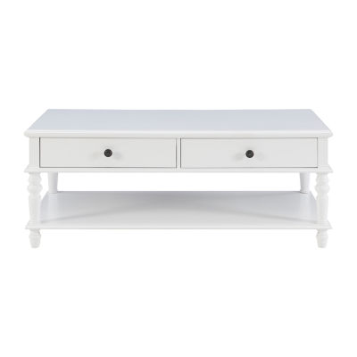 Percy Living Room Collection Coffee Table, Color: White - JCPenney