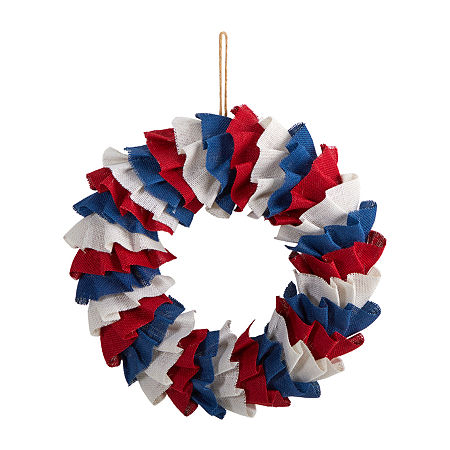 Click here for Nearly Natural 18in Burlap Wreath  One Size  Multi... prices