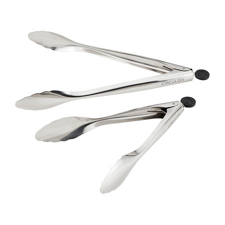 Circulon Tools Stainless Steel Kitchen Tongs  Set of 2 - Stainless Steel