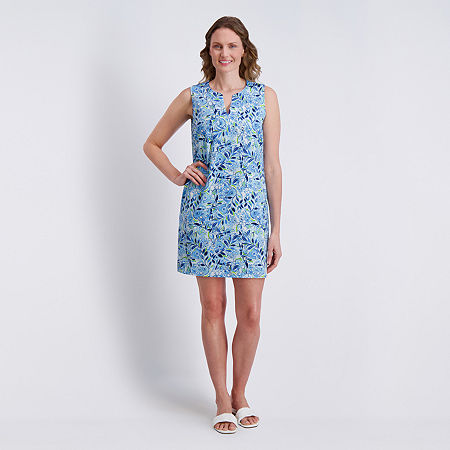 Click here for Stella Parker Womens Sleeveless Floral Shift Dress... prices