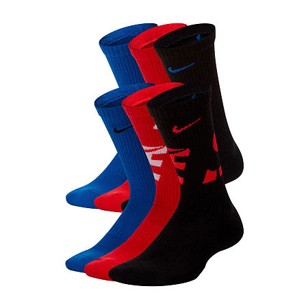 Click here for Nike Unisex 6 Pair Crew Socks  Medium  Red prices