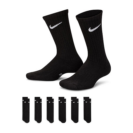 Click here for Nike Big Kids Cushioned Crew Socks  6 Pairs - Blac... prices