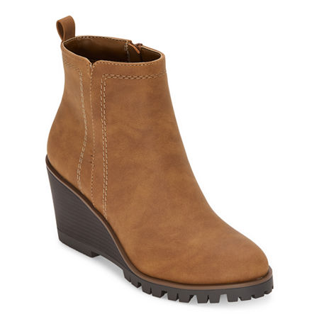 Click here for St. Johns Bay Womens Pine Wedge Heel Booties  6 Wi... prices