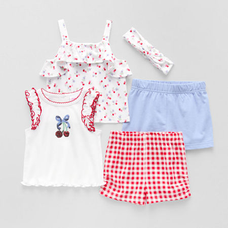 Click here for Little Lass Toddler Girls 5-pc. Short Set  4t  Red prices