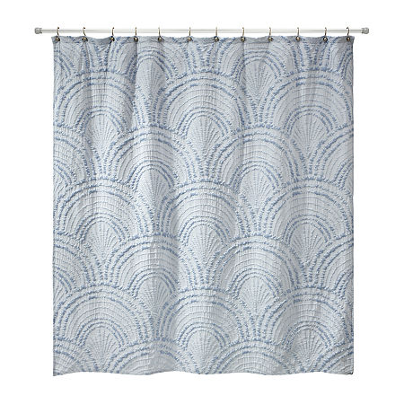 Avanti Modern Shells Shower Curtain  72 x 72 - Blue