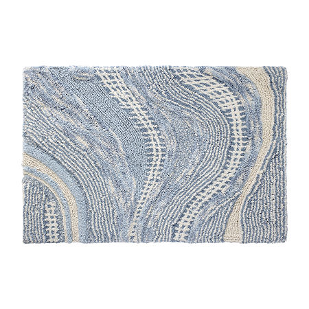 Avanti Waves Cotton Bath Rug  20 x 30 - Blue