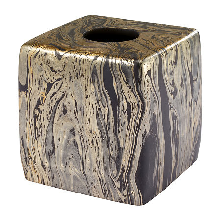 Click here for Nicole Miller Harper Tissue Box Cover - Blk/Gold prices