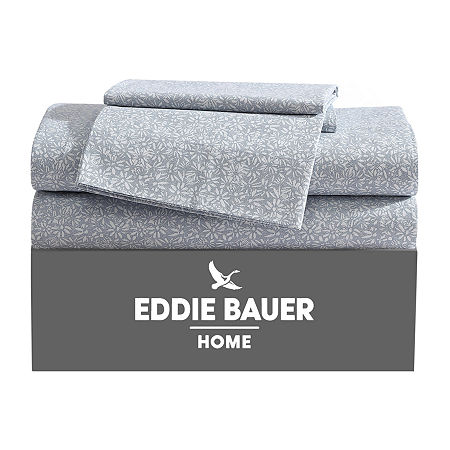Eddie Bauer Printed 100 Cotton Percale 4-Pc. Sheet Set  King - Little Blossom