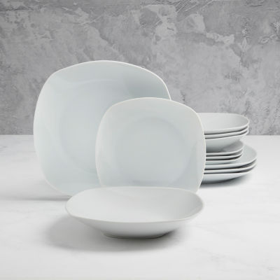 Fieldcrest Riviera 12-pc. Ceramic Dinnerware Set, Color: White - JCPenney