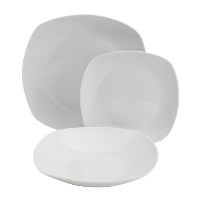 Fieldcrest Riviera 12-pc. Ceramic Dinnerware Set, Color: White - JCPenney