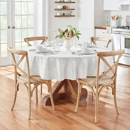 Elrene Elegance Plaid Jacquard Oval Tablecloth  60 x 84