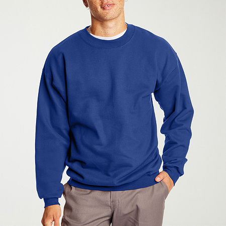 Hanes Ultimate Mens Crew Neck Long Sleeve Sweatshirt  Small  Blue