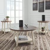 Signature Design by Ashley 3 Piece Hollynyx Coffee Table Set JCPenney Color Chrome Finish