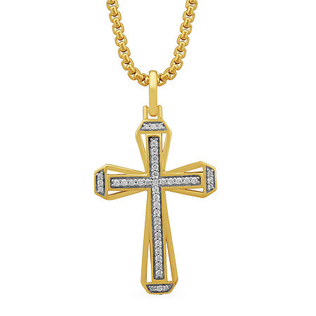 Click here for Mens 1/5 CT. Natural White Diamond 14K Gold Over S... prices