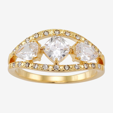 Click here for Sparkle Allure Womens 4MM Crystal 14K Gold Over Br... prices