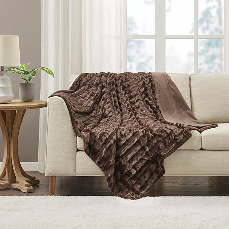 Click here for Madison Park Duke Ribbed Faux-Fur Throw  50 x 60 -... prices