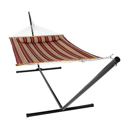 Click here for Outdoor Hammock with Stand  One Size  Red prices