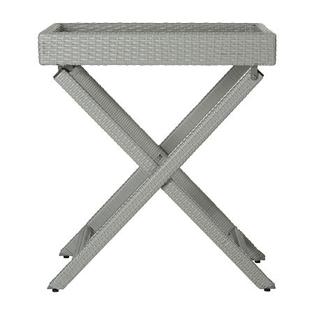 Click here for Bardia Folding Rattan Side Table  One Size  Gray prices