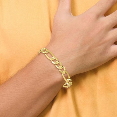 10K Gold 8 Inch Solid Figaro Chain Bracelet - JCPenney