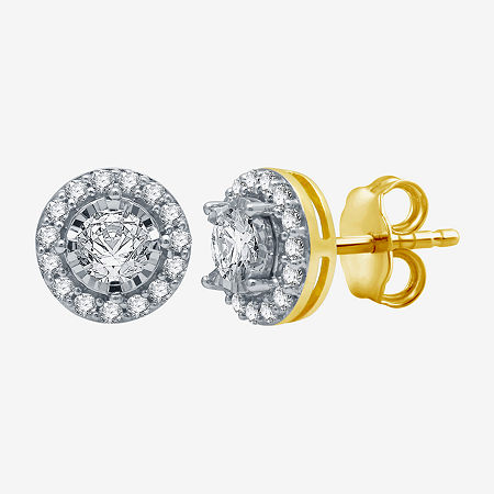 Click here for 5/8 CT. T.W. Natural White Diamond 10K Gold Stud E... prices