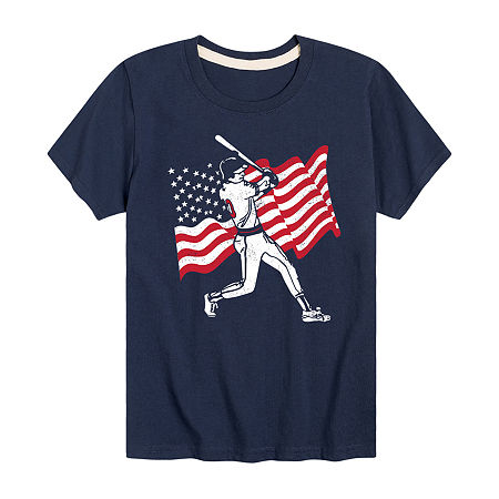 Click here for Americana Baseball Little & Big Kid Boys Crew Neck... prices