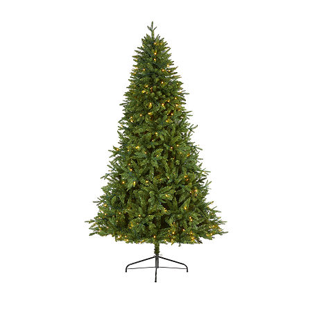 Click here for Nearly Natural New Hampshire 7 Foot Pre-Lit Fir Ch... prices