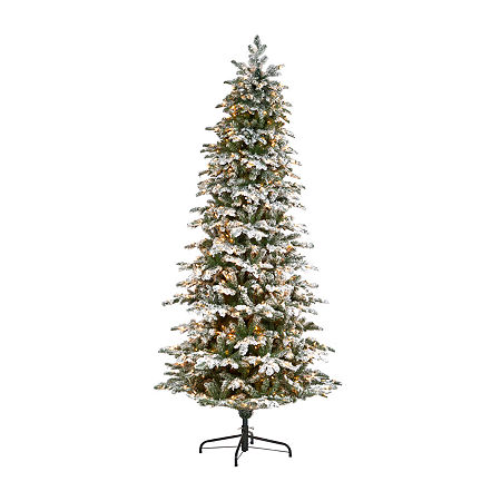 Click here for Nearly Natural Carolina 8 Foot Pre-Lit Flocked Fir... prices