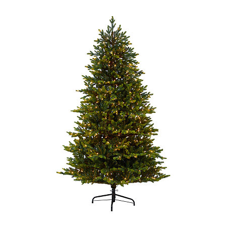 Click here for Nearly Natural North Carolina 7 Foot Pre-Lit Fir C... prices