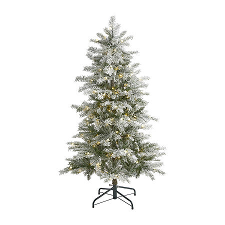 Click here for Nearly Natural Slim 5 Foot Pre-Lit Flocked Spruce... prices