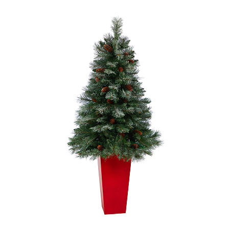 Click here for Nearly Natural Snowed French Alps Pine 4 1/2 Foot... prices