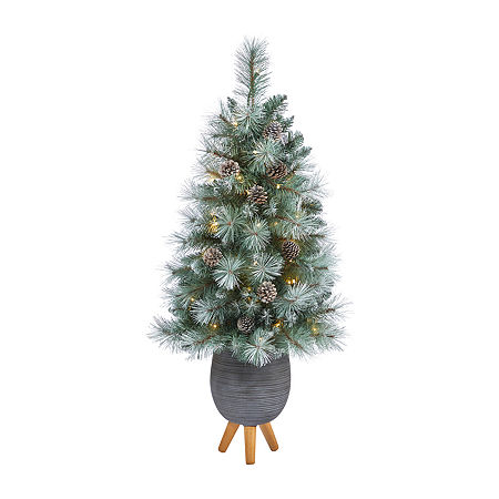 Click here for Nearly Natural Frosted Tip 3 1/2 Foot Pre-Lit Floc... prices