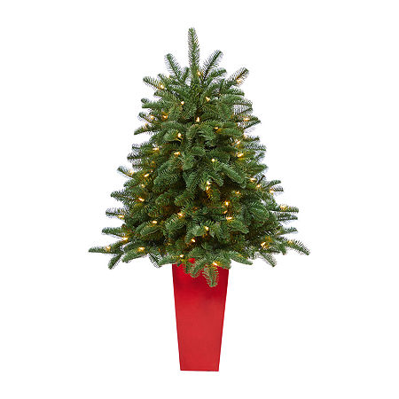 Click here for Nearly Natural 3 1/2 Foot Pre-Lit Potted Spruce Ch... prices