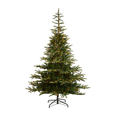 Click here for Nearly Natural Layered 8 Foot Pre-Lit Spruce Chris... prices