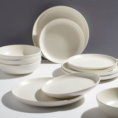 Fieldcrest Legacy Steam 12-pc. Stoneware Dinnerware Set, Color: Lt ...