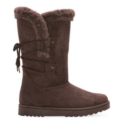 Arizona Jean Co Womens Shawner Flat Heel Winter Boots, Color: Truffle ...