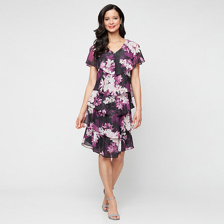 Click here for S. L. Fashions Womens Short Sleeve Floral Shift Dr... prices