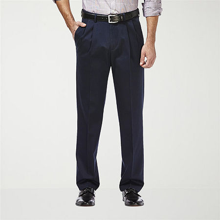 Click here for Haggar Mens Premium No Iron Khaki Classic Fit Plea... prices