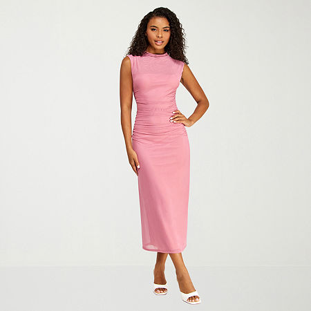 Click here for Premier Amour Womens Midi Mock Neck Sleeveless She... prices