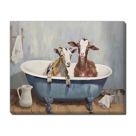 Click here for Streamline Art Bathtub Goats I Hand Embellished Ca... prices