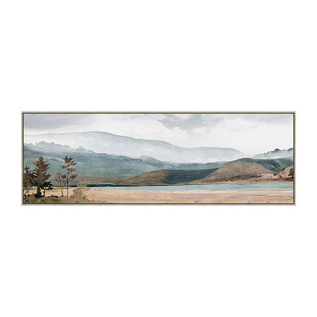 Click here for Streamline Art Teal Lake Hand Embellished Canvas A... prices