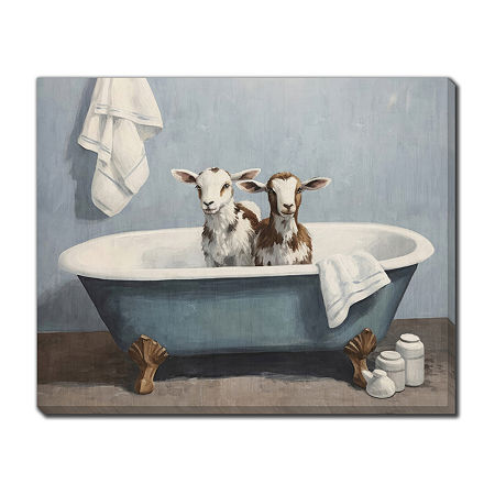Click here for Streamline Art Bathtub Goats Ii Hand Embellished C... prices